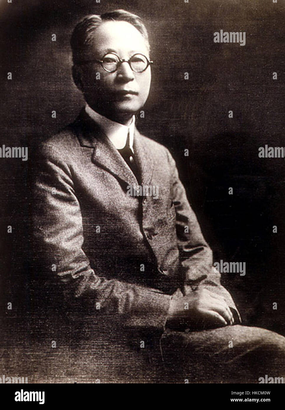 A portrait of Seo Jai Pil, capturing the distinguished features of the ...