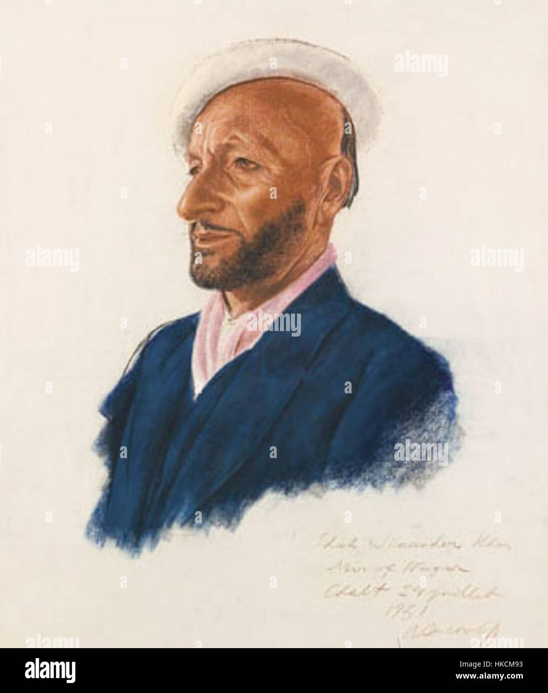 This portrait of Sikander Khan, the Mir of Nagar, painted by A ...