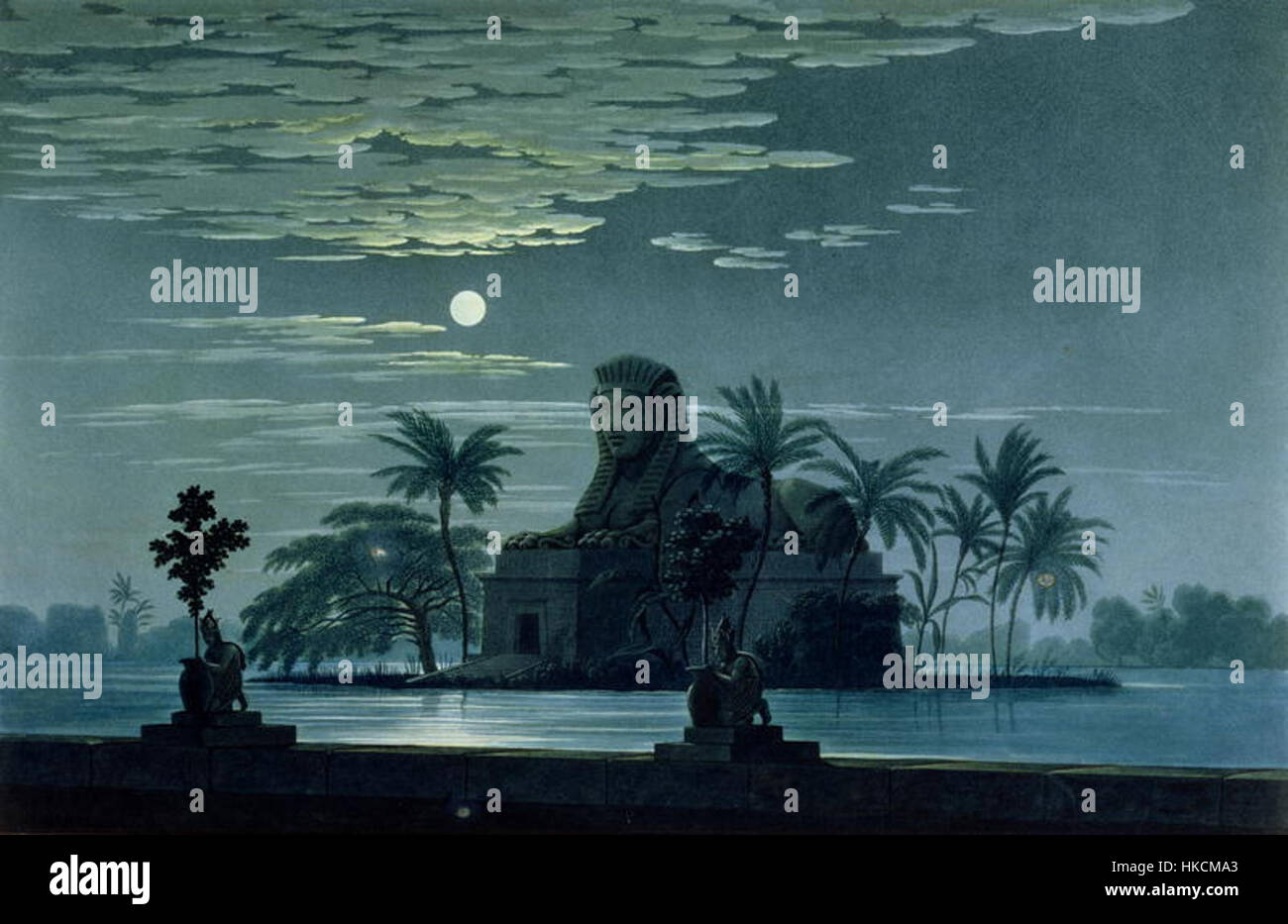 The artwork 'Schinkel Design Magic Flute Act 2 Scene 3' features set ...