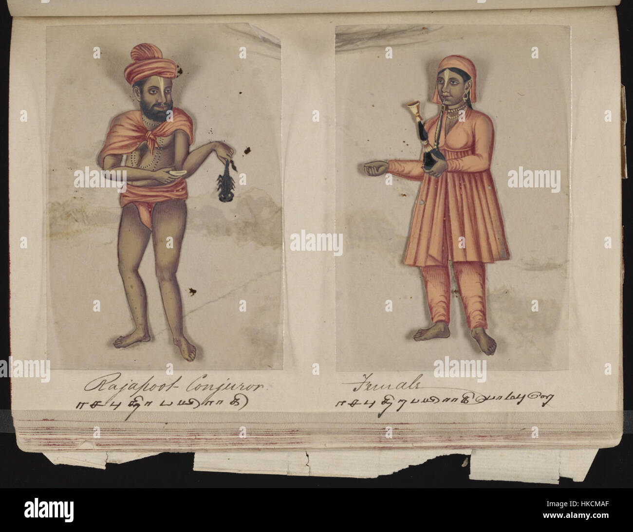This artwork, 'Seventy two Specimens of Castes in India', features a ...