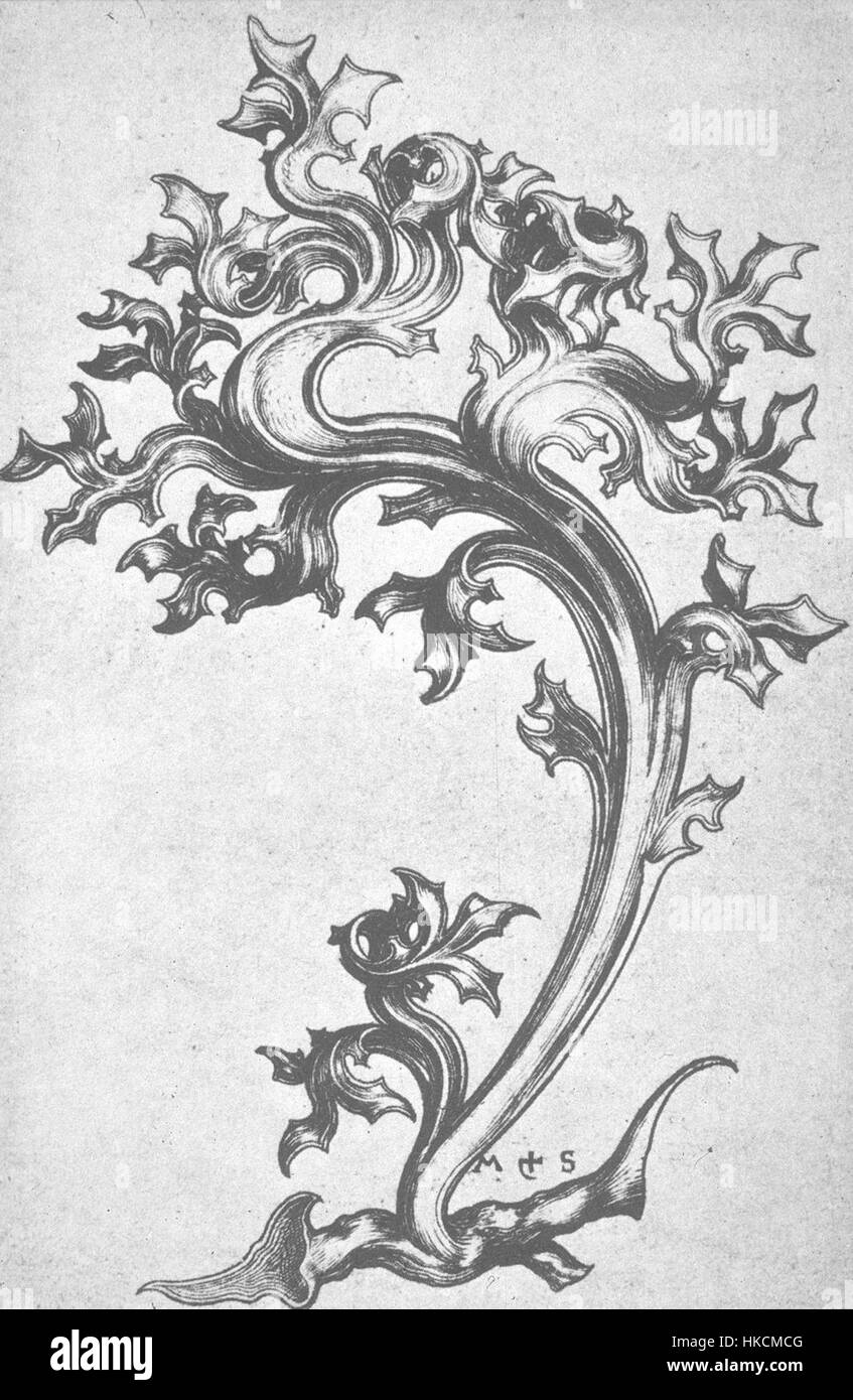 *Zweites Krabbenornament* by Martin Schongauer is a detailed engraving ...