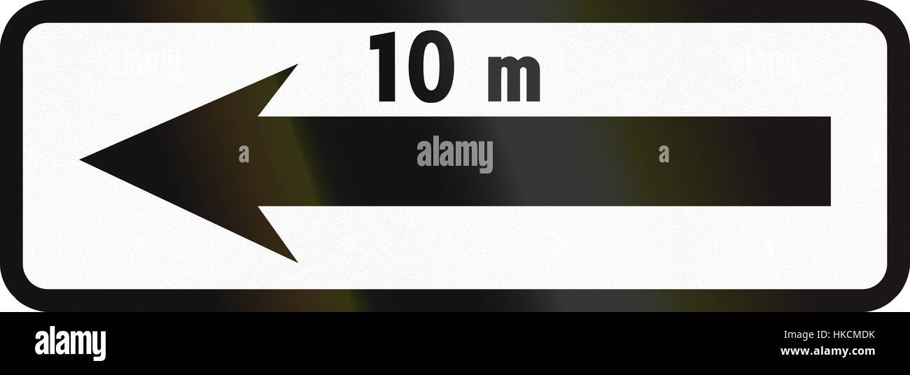 Road sign used in Slovakia - Signal related to the direction and ...