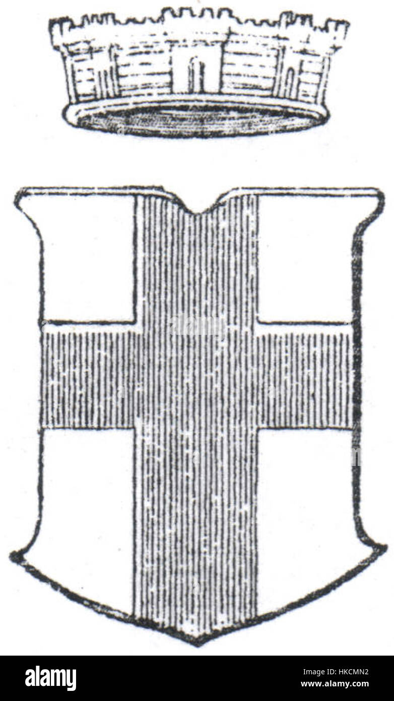 This 1903 artwork depicts the historical emblem of Milan, Italy. The ...