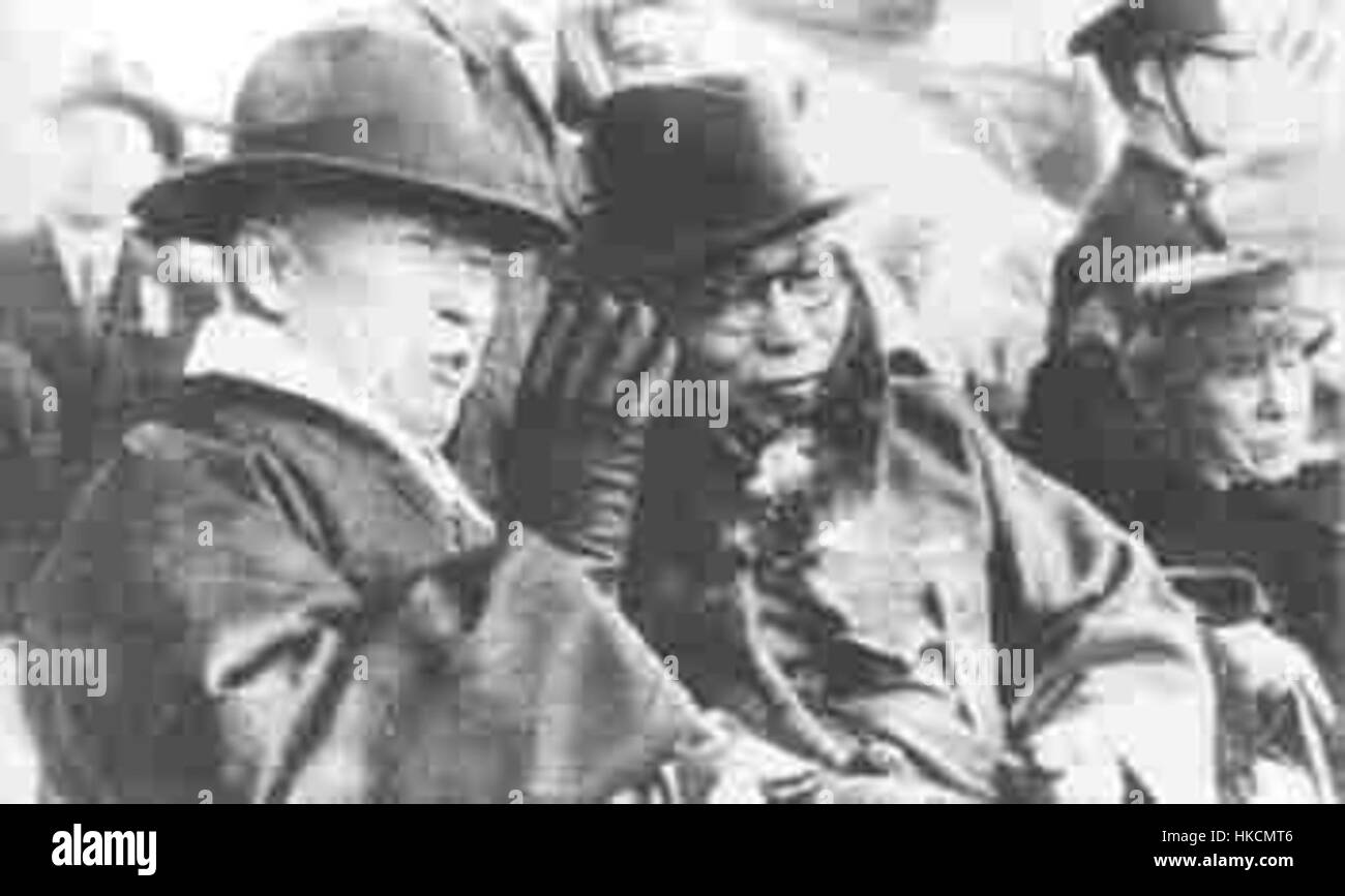 This historical photograph shows Syngman Rhee, the first president of ...