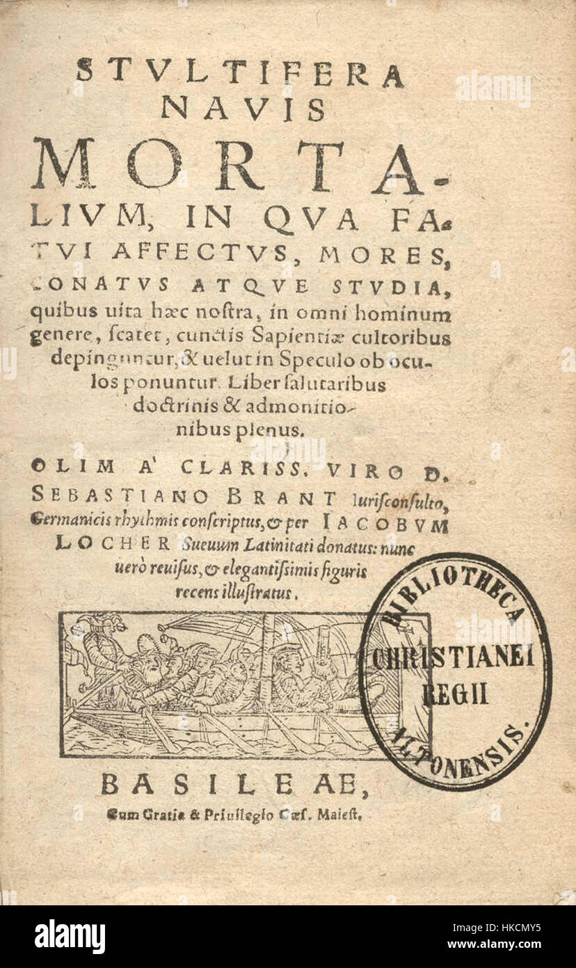 The 'Stultifera' from 1572 is a woodcut print, possibly part of a ...