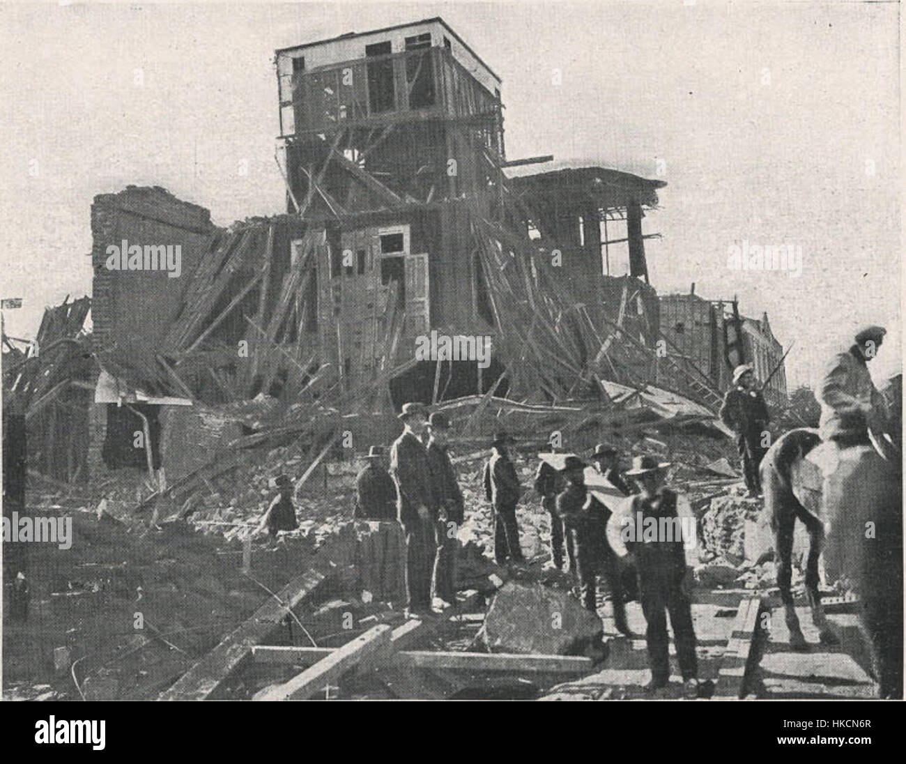 This artwork represents the devastating 1906 earthquake, capturing the ...