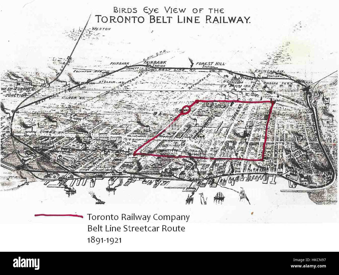 The Toronto Belt Line Railway and Streetcar Route was a key development ...