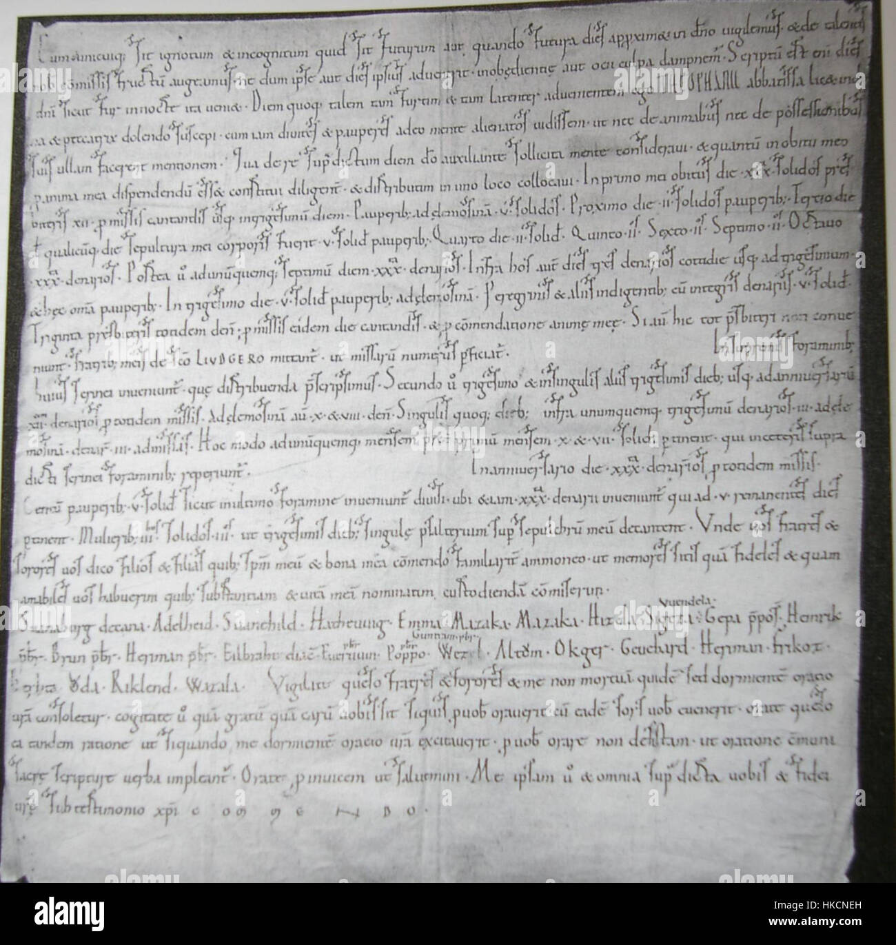 The Theophanu Testament, a significant historical manuscript, featuring ...