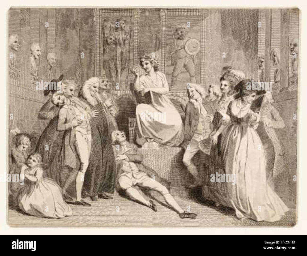 This print from the February 1784 issue of 'The Wit Magazine' features ...