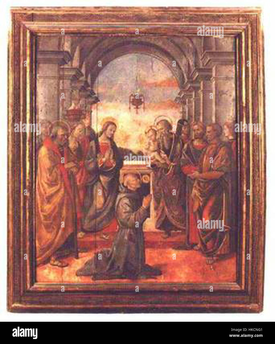 This painting by Tiberio d'Assisi titled 'Presentazione' depicts a ...