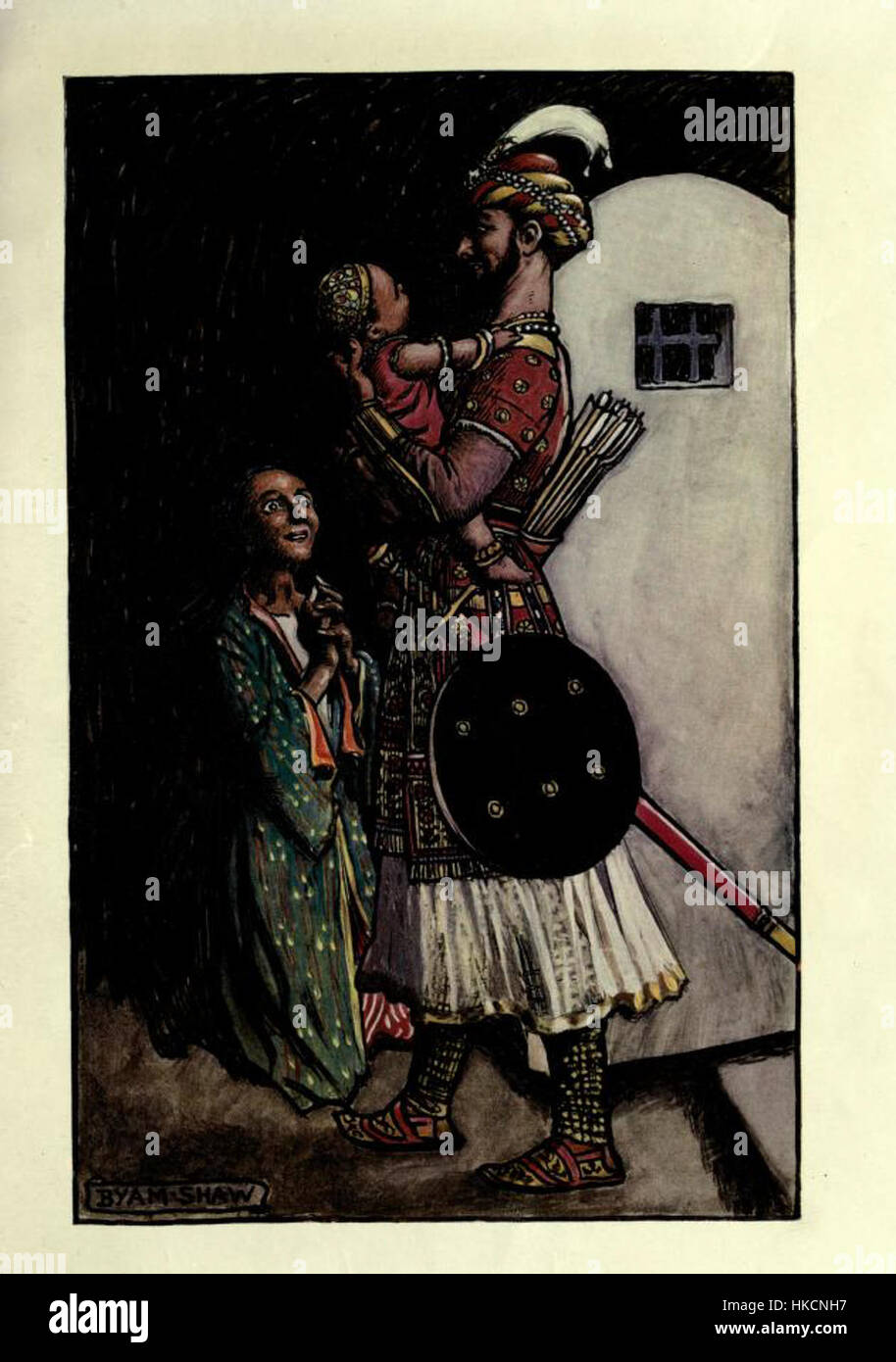 The 'Adventures of Akbar' illustrations depict scenes from the life of ...