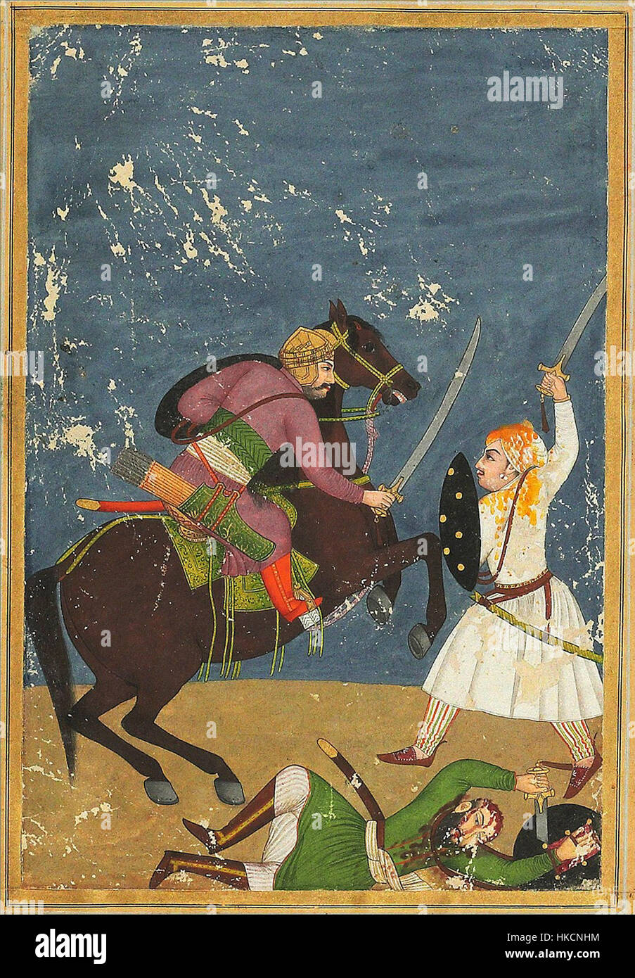 This powerful painting depicts a heroic warrior, symbolizing strength ...