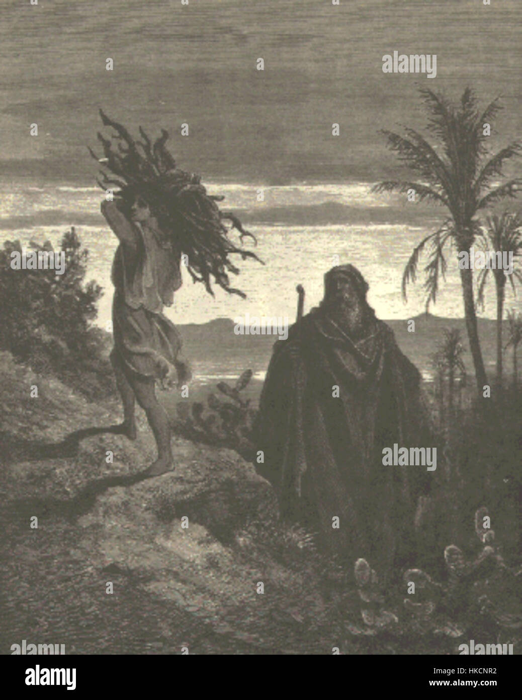 This artwork illustrates the biblical story of Abraham’s trial of faith ...