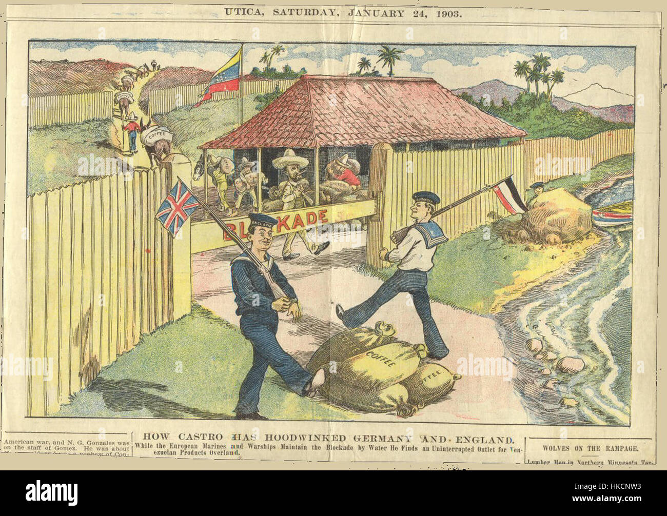 A painting from January 24, 1903, depicting a historical scene in Utica ...