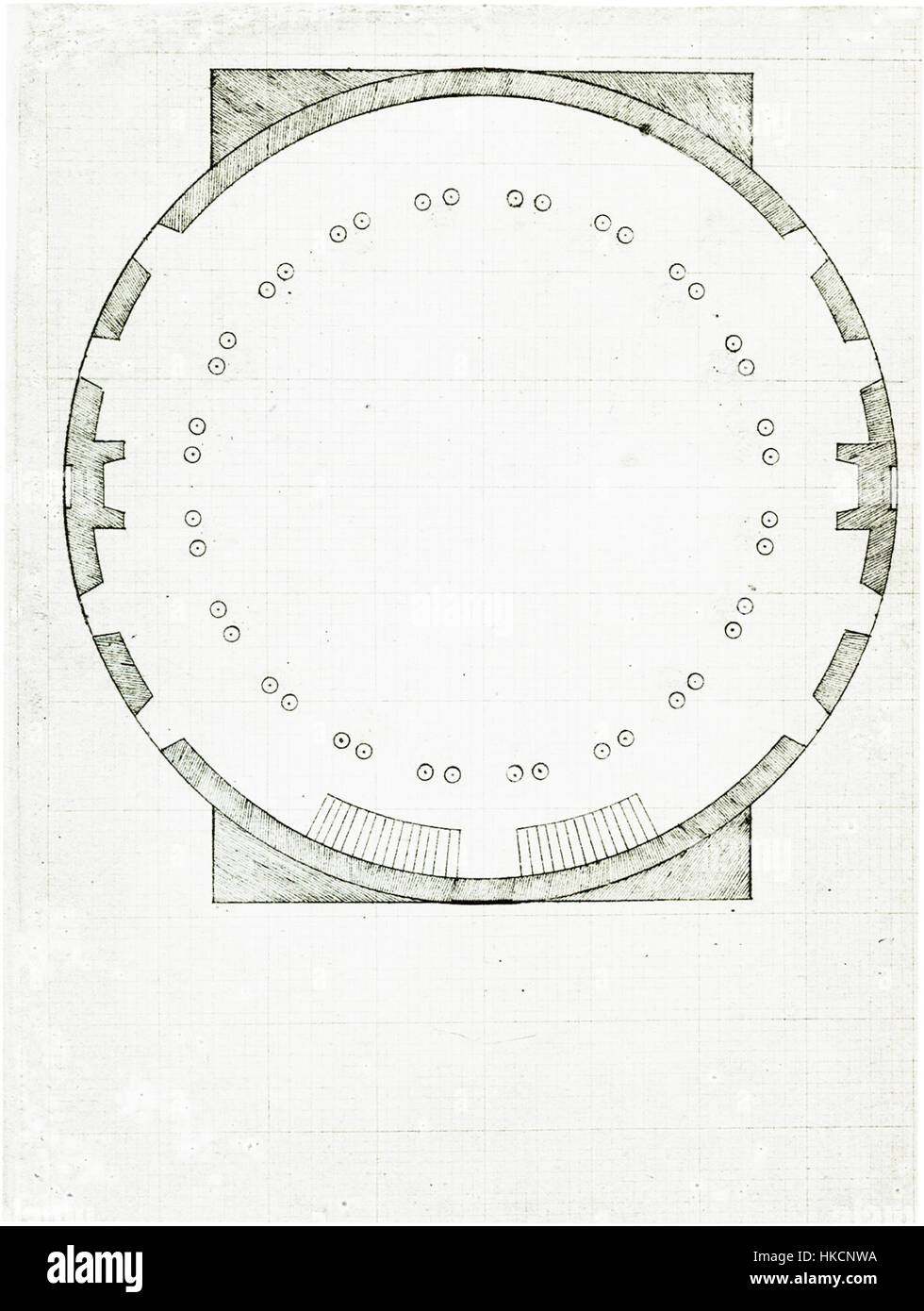 This retouched artwork of the University of Virginia's Rotunda plan ...