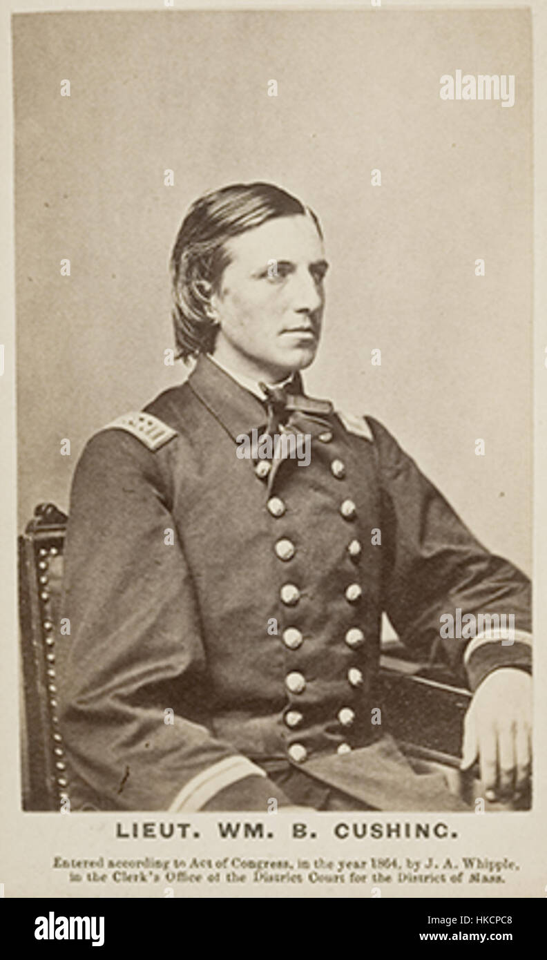 A 1864 portrait of William Barker Cushing by JA Whipple, captured in ...