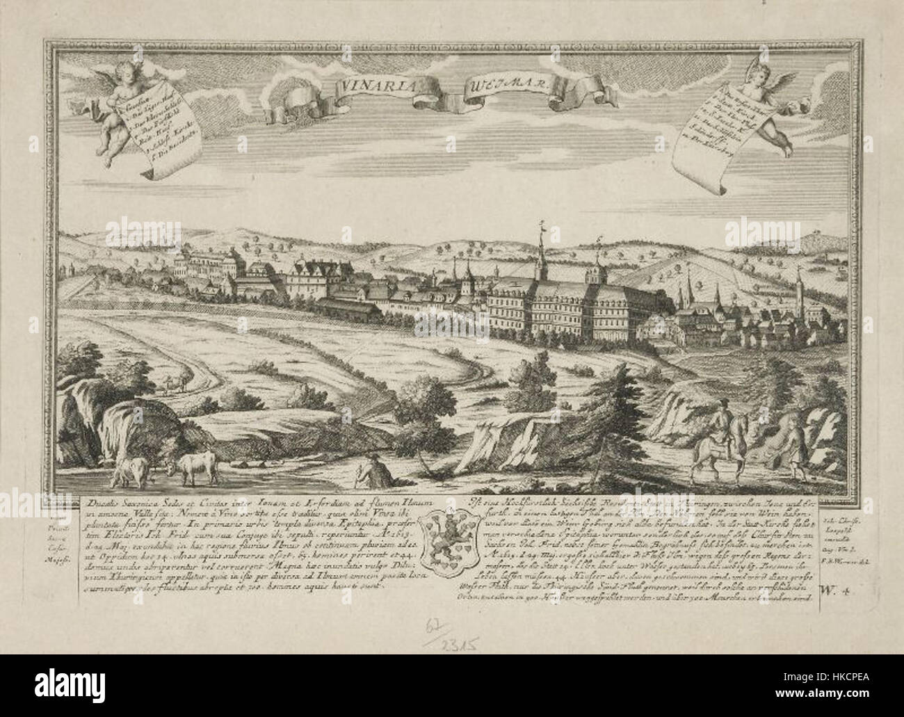 Weimar around 1735 captures the historical landscape and cultural ...