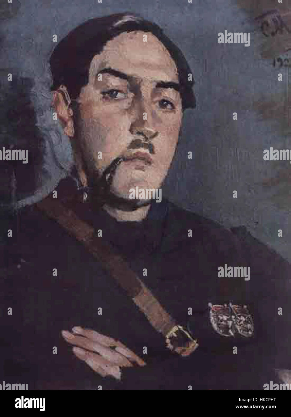 An artwork titled 'Y. Sablin' by Sergey Malyutin, depicting the ...