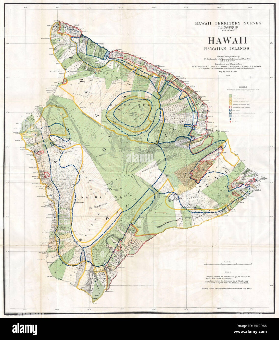 This 1901 Land Office Map of Hawaii provides a detailed look at the ...