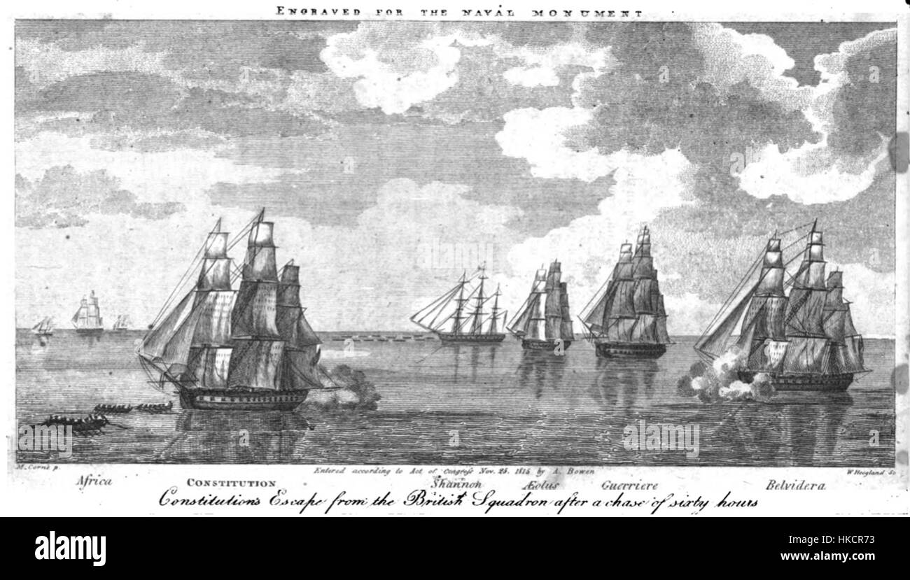 This engraving, titled *1816 Constitution Escape*, created by W ...