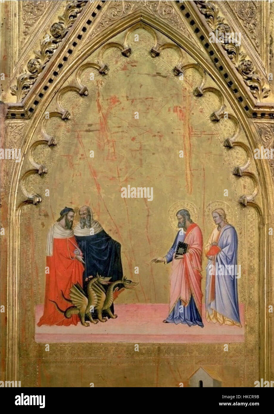 A detail from Andrea Orcagna and Jacopo di Cione's 'St. Matthew and ...
