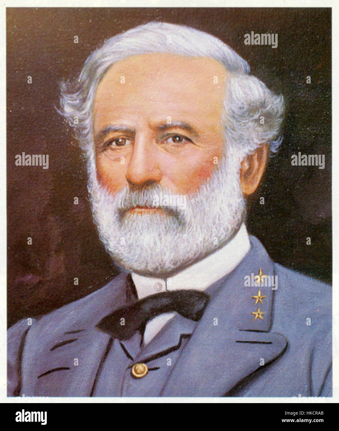 This colorized portrait of Robert E. Lee, the Confederate general ...