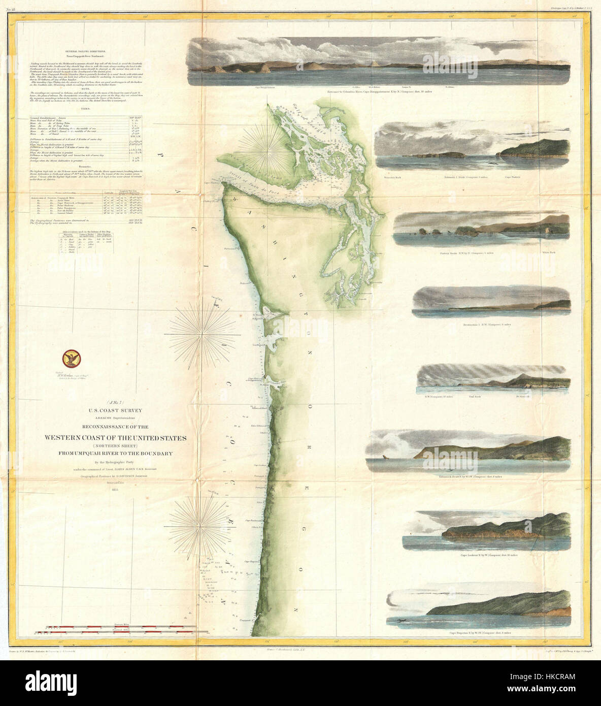 1855 U.S.C.S. Map or Chart of Washington and Oregon Geographicus ...