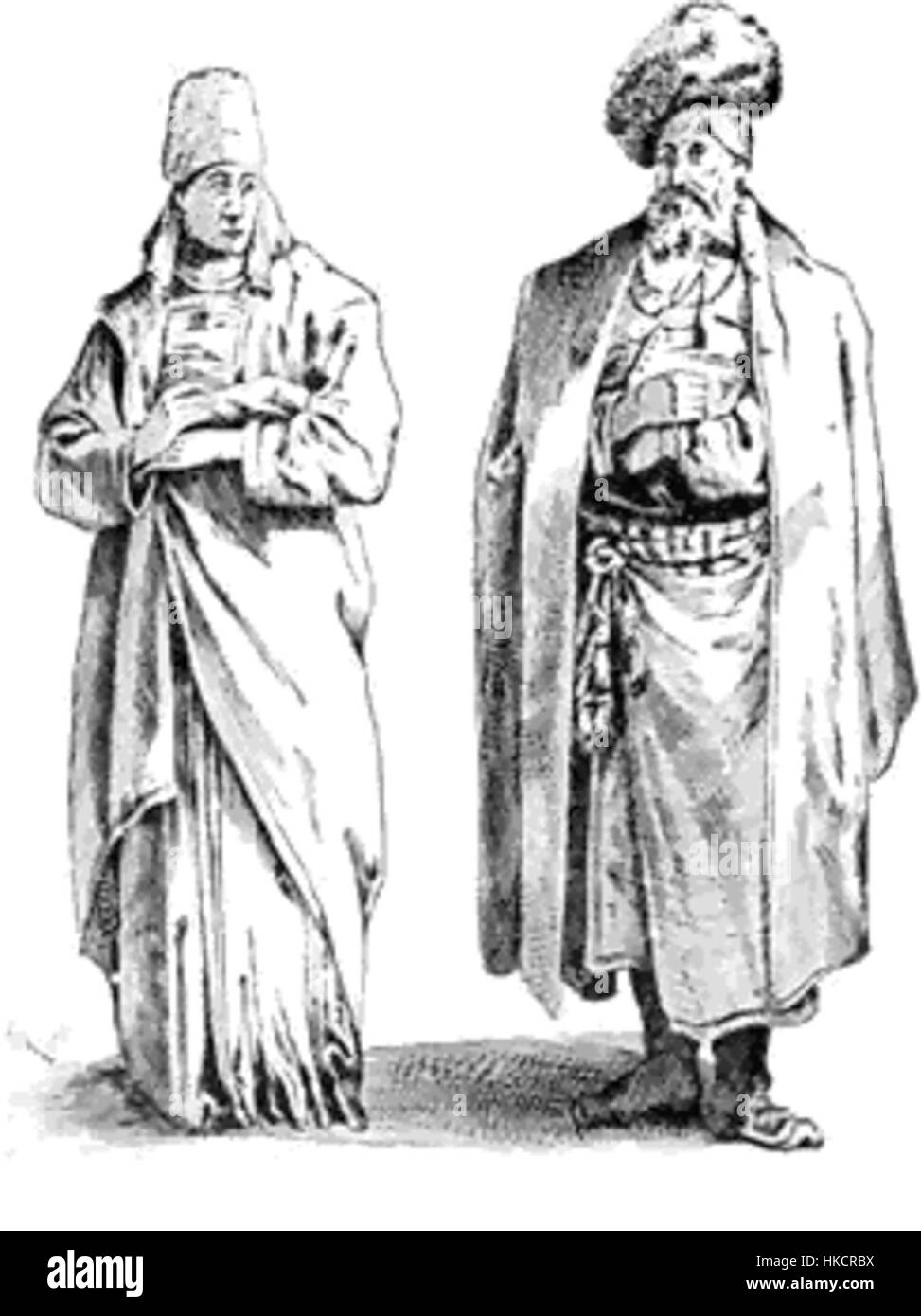 This artwork titled 'Polish Jews 1765' depicts a historical scene of ...