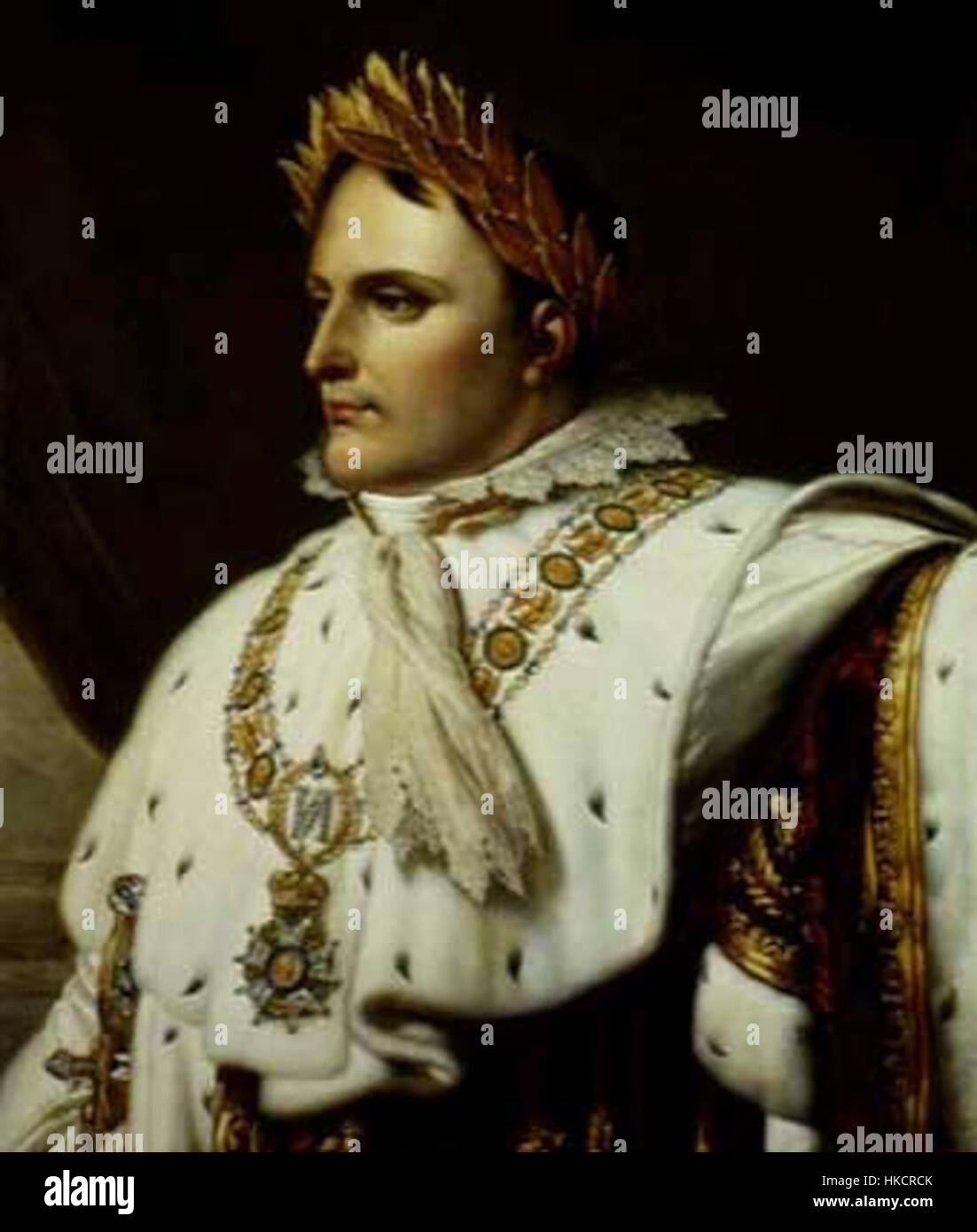 This artwork, titled '34. Napoleon,' depicts a portrait of Napoleon ...