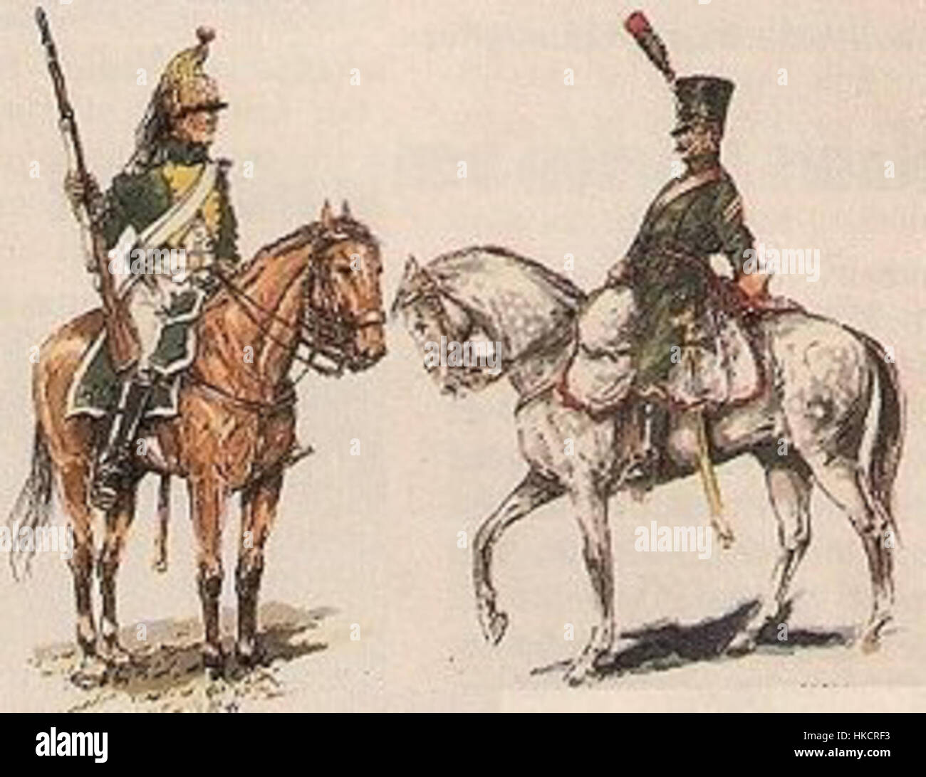This artwork depicts the military units of the 20th Dragoons and 27th ...