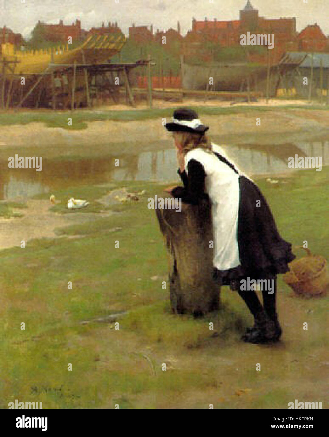 Alexander Mann’s 1883 painting, 'The Shipwright's Daughter,' portrays a ...