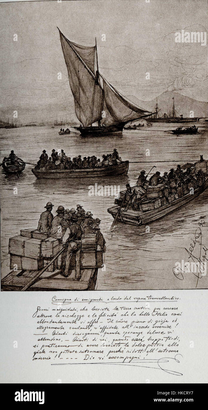 Italian emigrants oil hi-res stock photography and images - Alamy