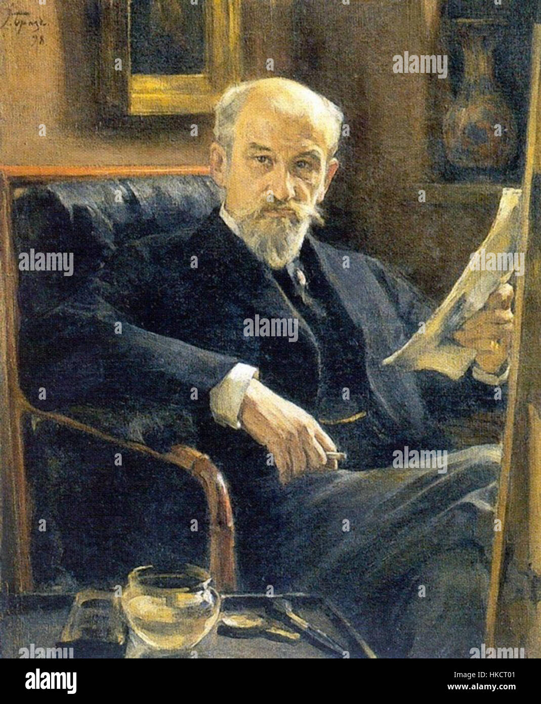 This 1897 portrait by K. Somov captures the artist’s father, A.I. Somov ...