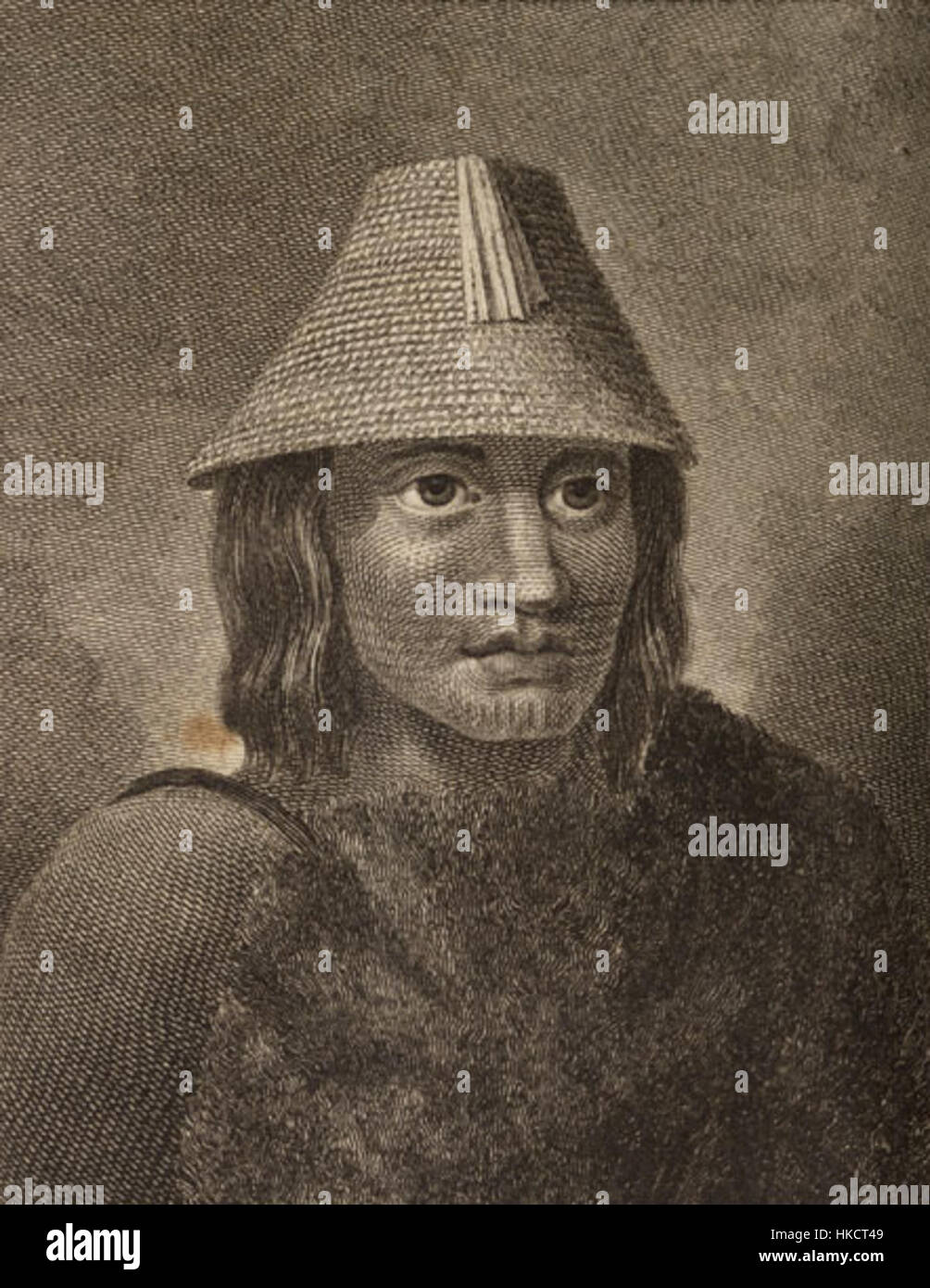 This artwork, titled 'A Native of King George's Sound,' depicts an ...