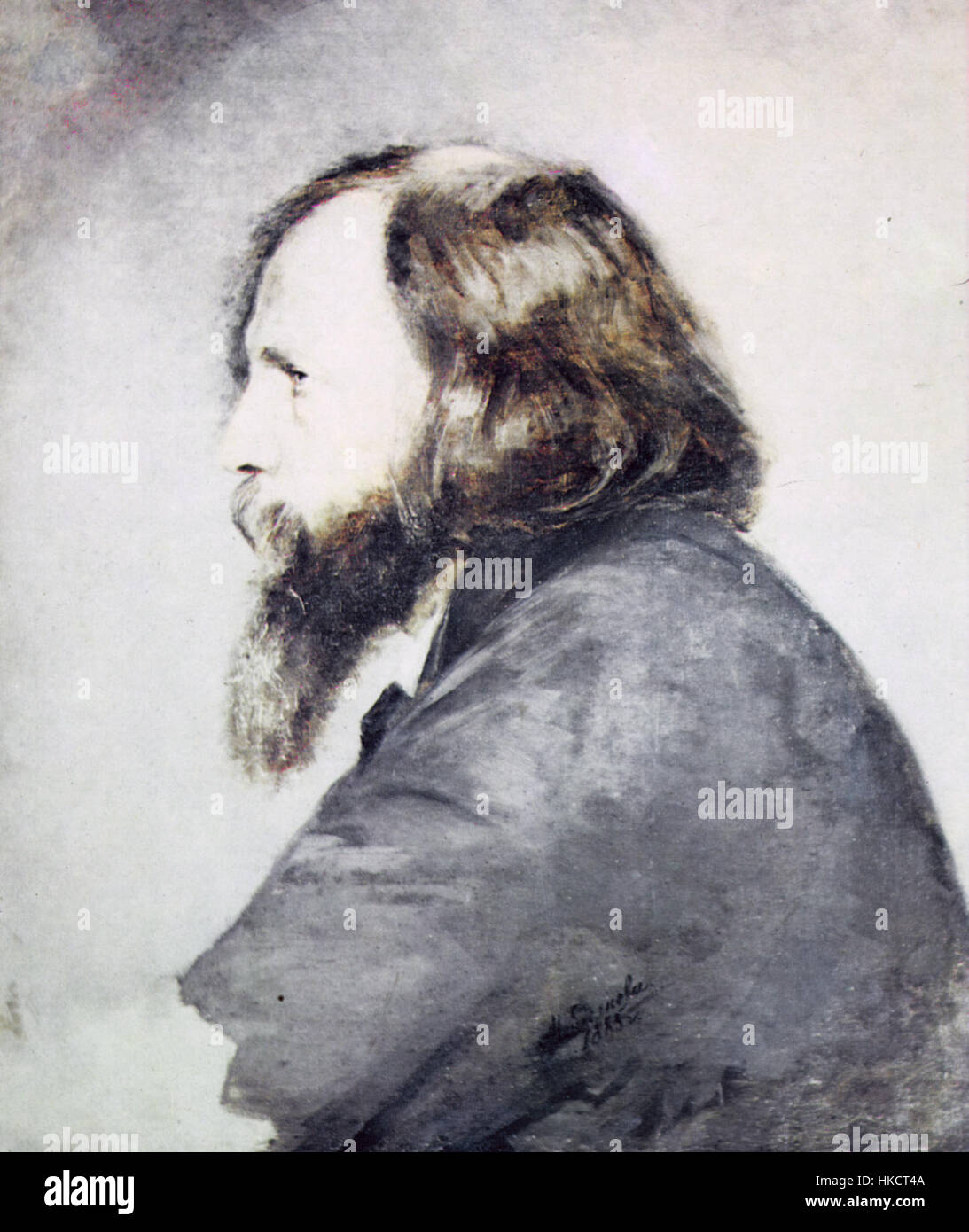 This artwork showcases the renowned Russian scientist Dmitri Mendeleev ...