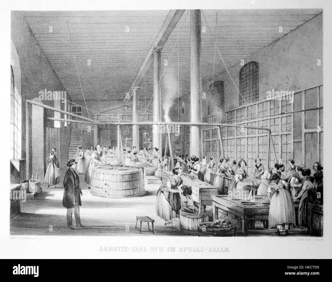 The interior of the Apollokerzenfabrik, a historical candle factory, is ...