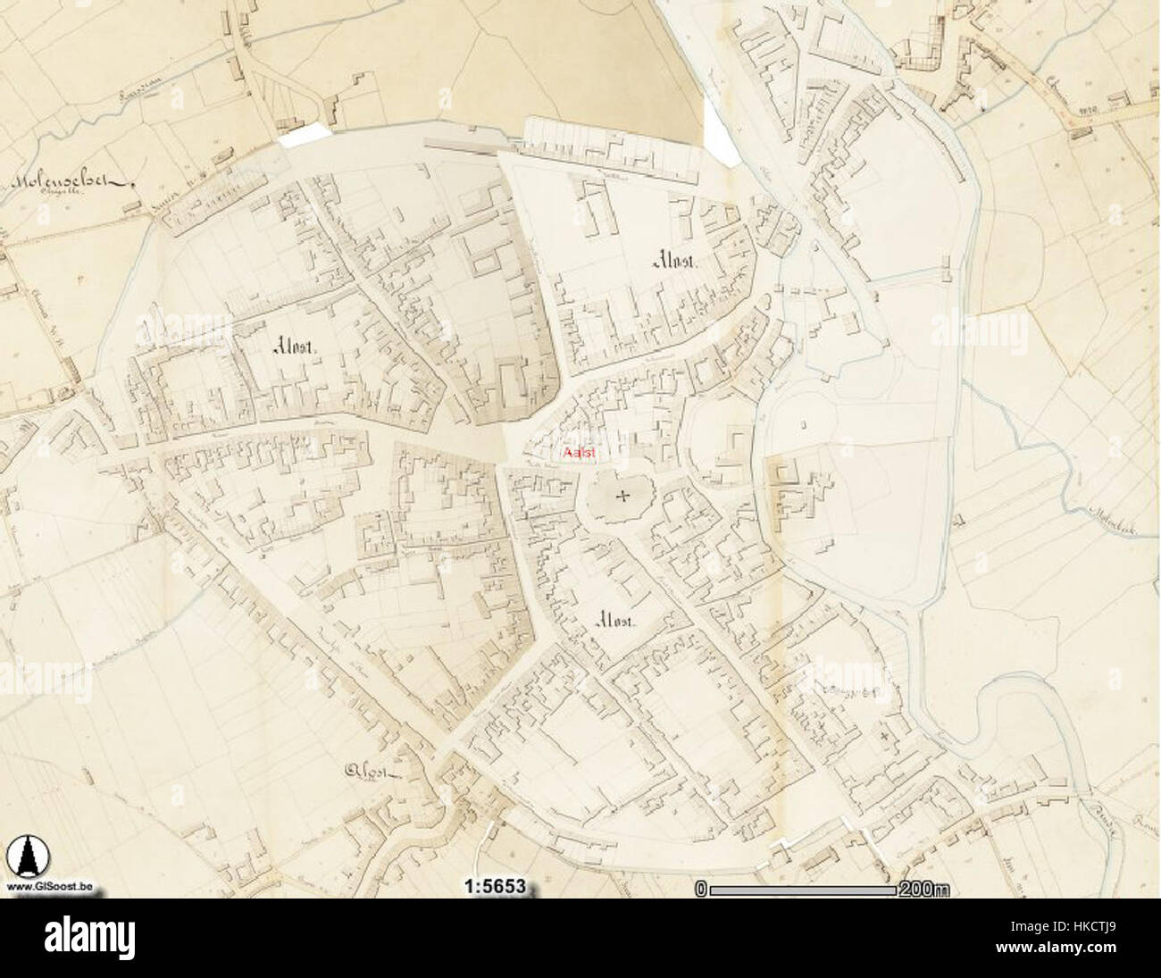 The 'Atlas buurtwegen' of Aalst features detailed maps of the local ...