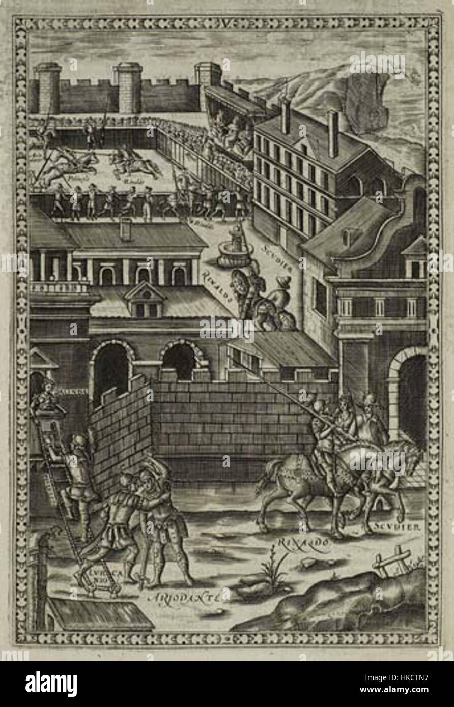 This painting depicts the scene from *Orlando Furioso* by Ludovico ...