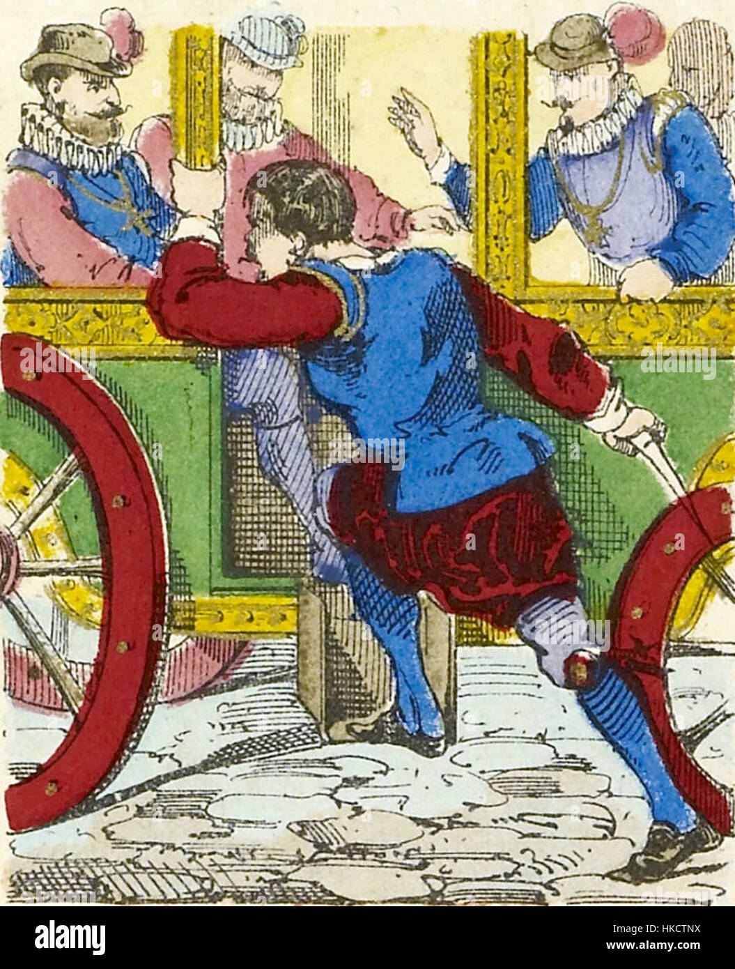 This dramatic painting depicts the assassination of King Henry IV of ...