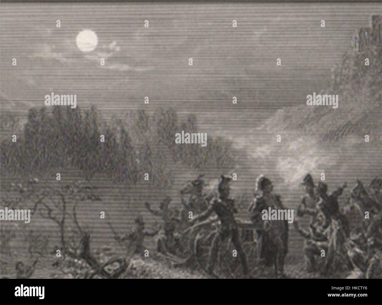 This artwork depicts the Battle of Dürenstein, which took place in 1805 ...