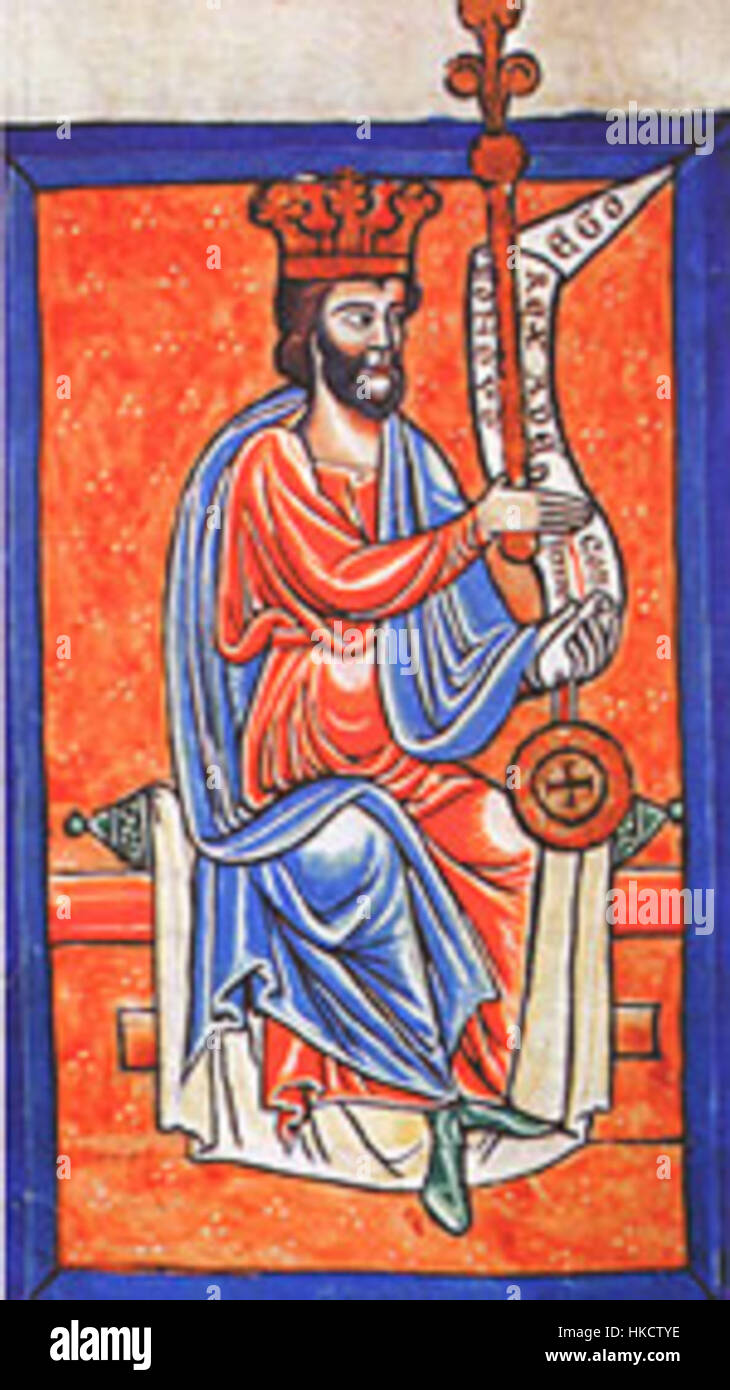 This artwork titled 'Alfonso VI' is a historical representation of King ...