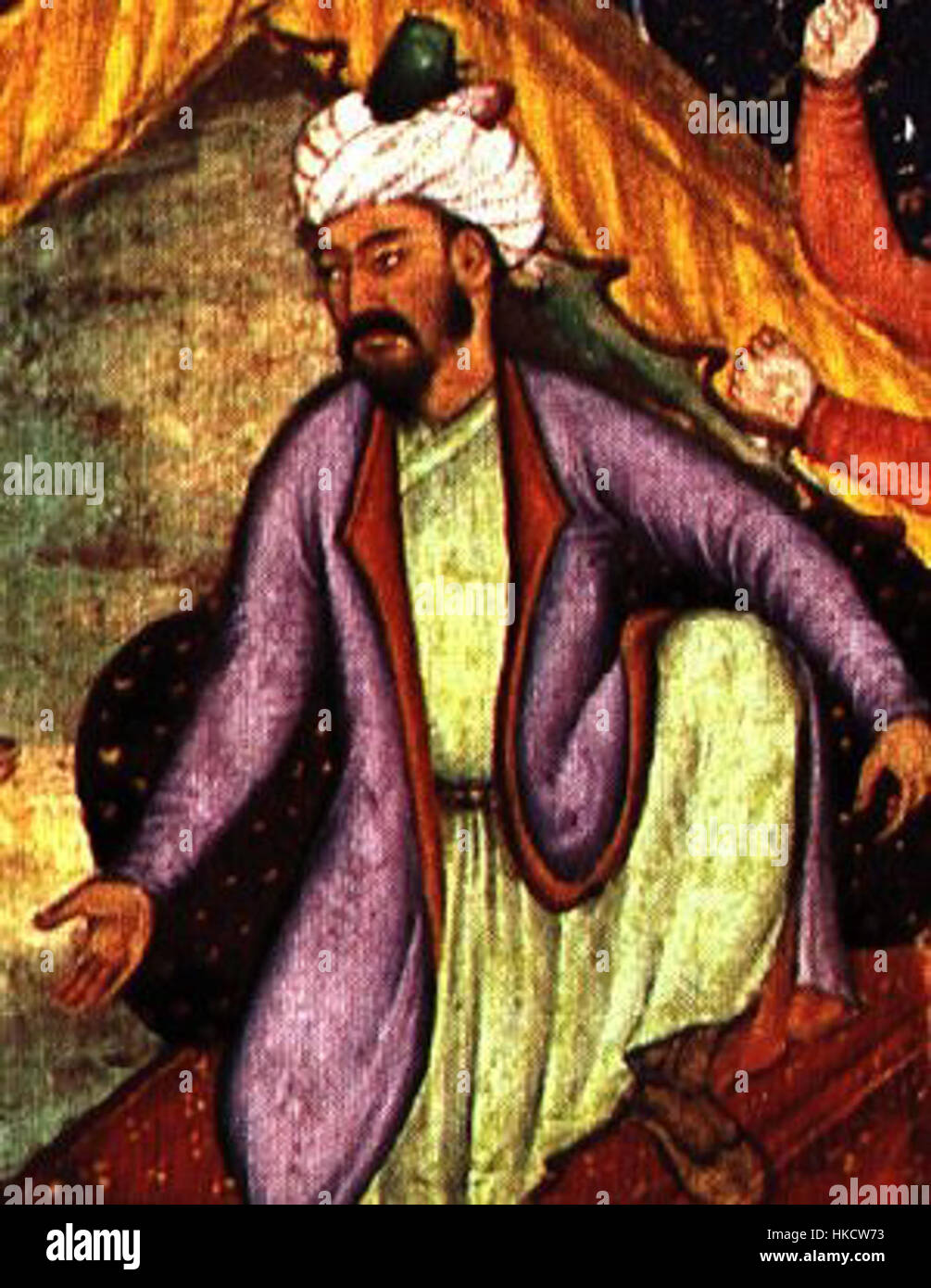 The portrait of Babur, the founder of the Mughal Empire, is an ...