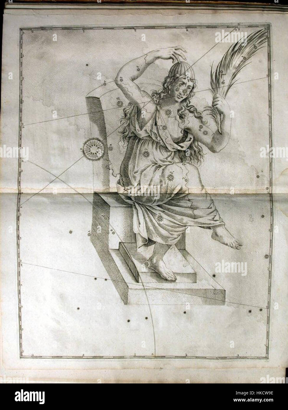 *Cassiopeia*, painted by Bayer in 1661, depicts the mythical queen from ...