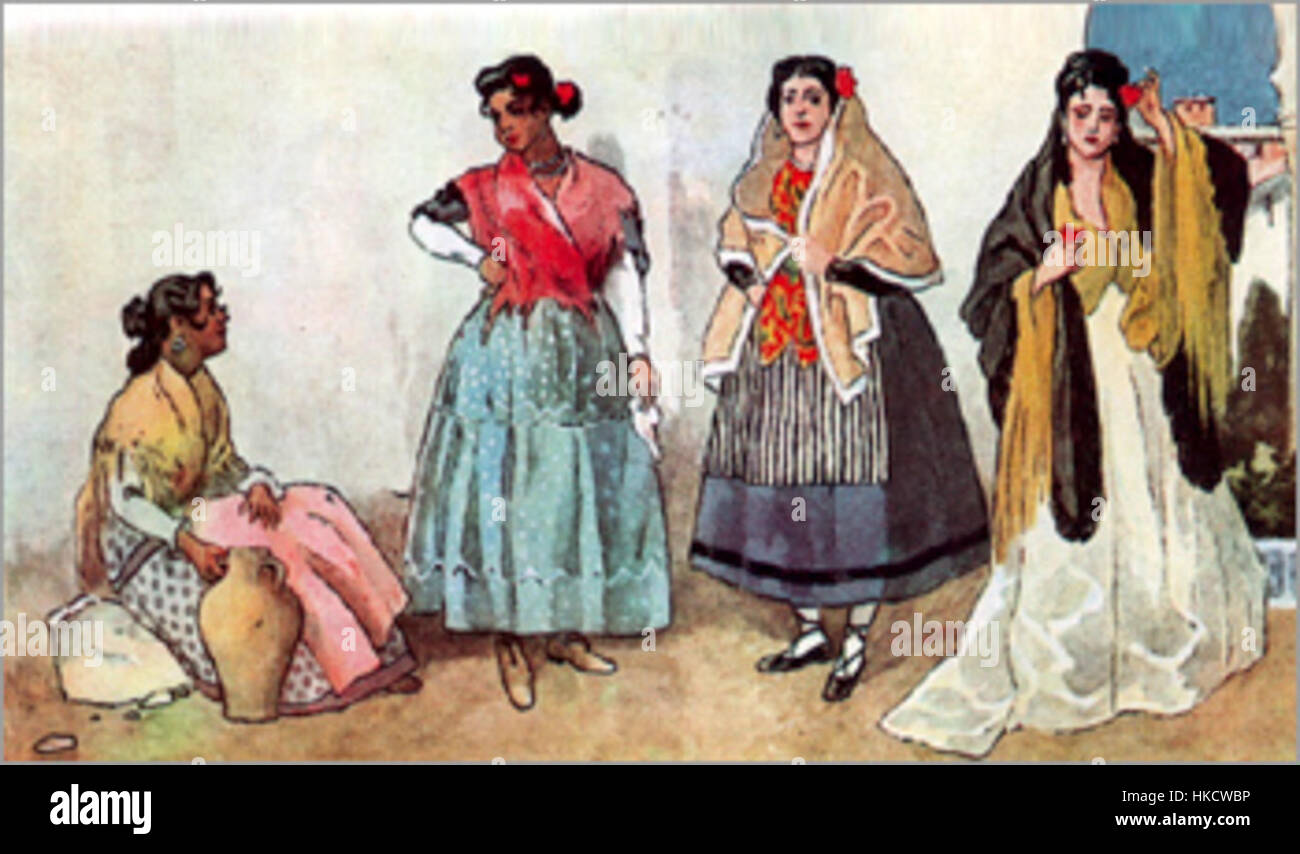 This work showcases traditional Spanish clothing, highlighting the ...
