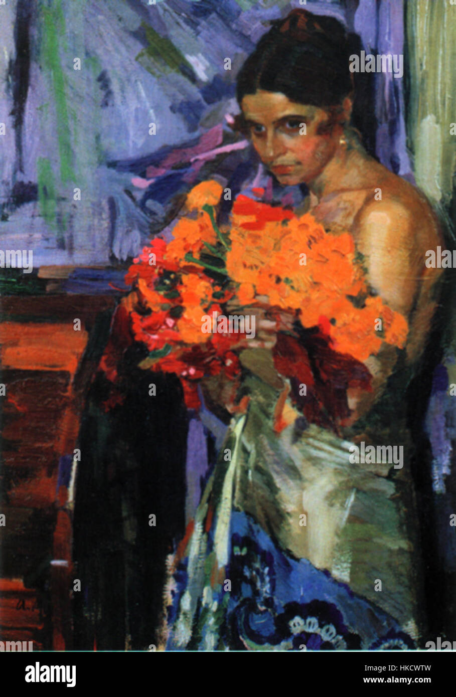 Olexandr Murashko’s 'Zhinka z kvitamy' (Woman with Flowers) is a ...