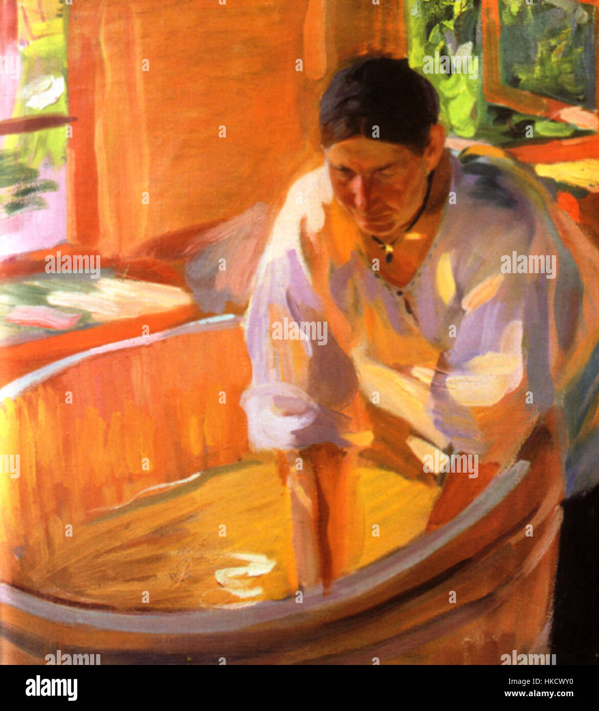 'Olexandr Murashko’s Prachka' is an oil painting that showcases the ...