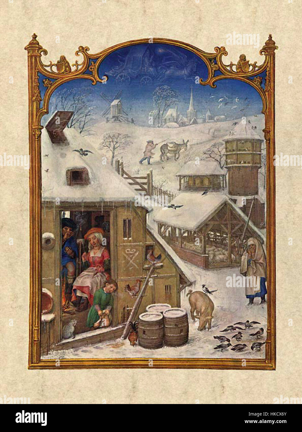 The 'Breviarium Grimani Februar' is an illuminated manuscript page from ...