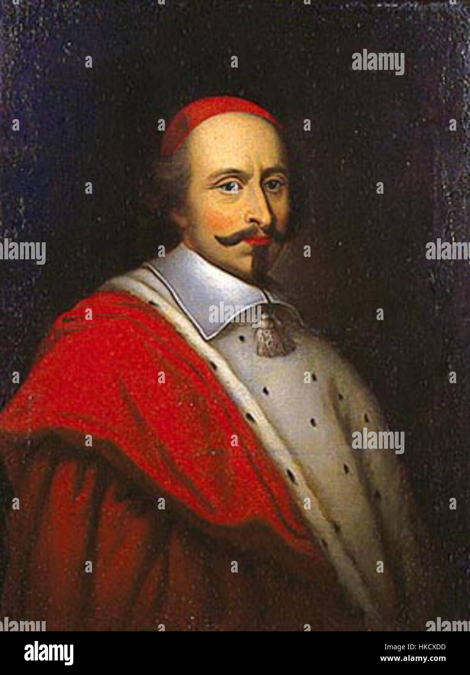 The portrait of Cardinal Mazarin, a prominent French statesman and ...