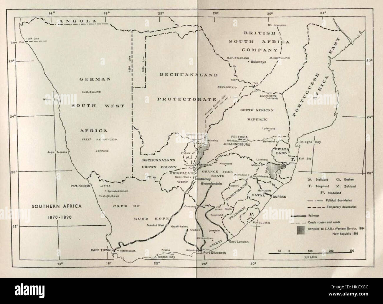 This artwork depicts Cape Colony and its neighboring states during the ...