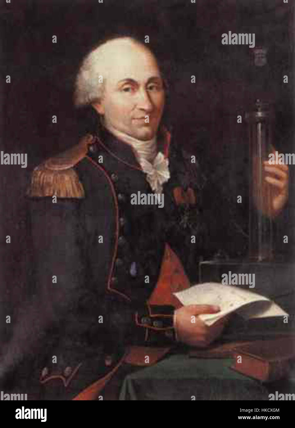 The portrait of *Charles de Coulomb*, a French physicist known for his ...